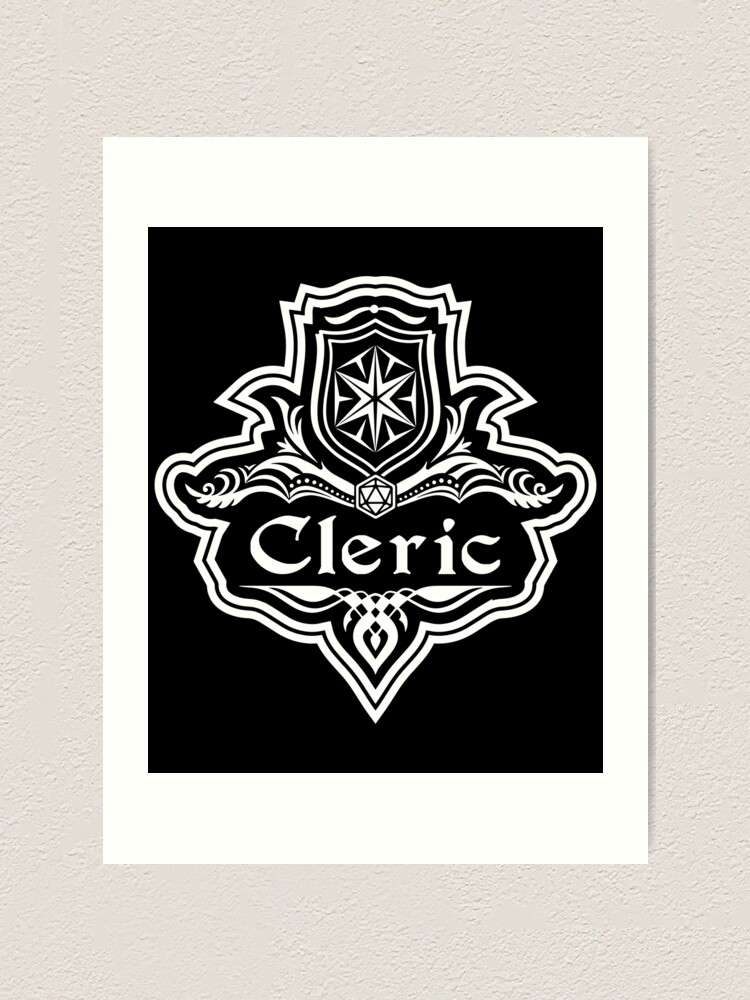 "Cleric Crest Character Class DnD Table Top Role Playing Game" Art ...
