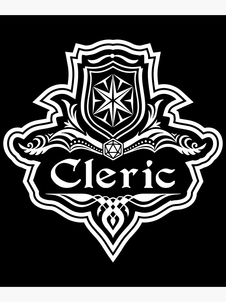 "Cleric Crest Character Class DnD Table Top Role Playing Game" Art ...