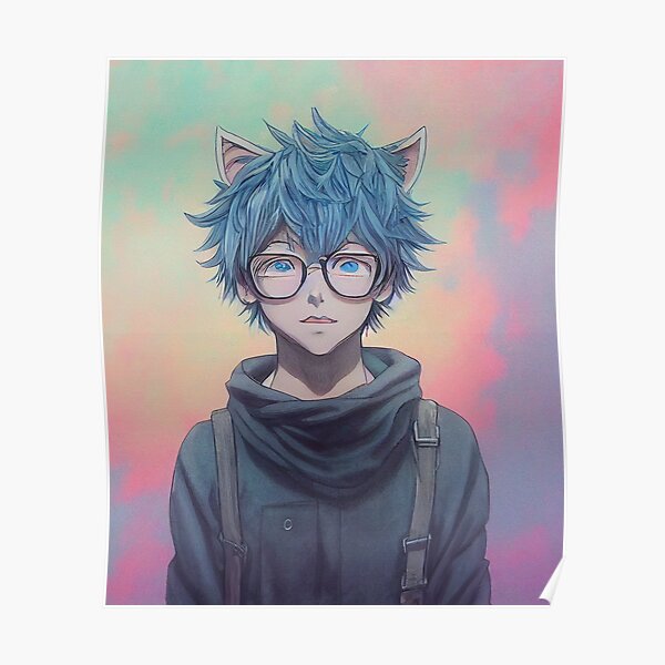 "Catboy cute anime pastels for Manga lovers" Poster for Sale by ...