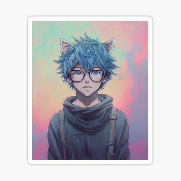 "Catboy cute anime pastels for Manga lovers" Sticker for Sale by ...