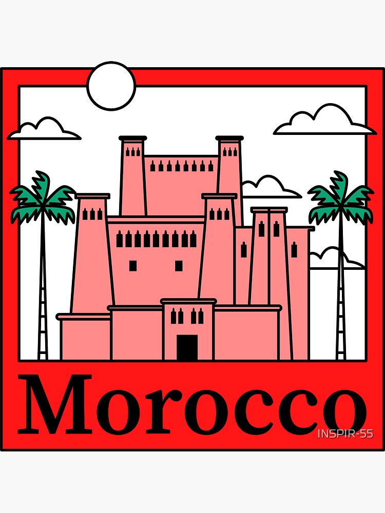 "CARTOON COUNTRY MOROCCO" Sticker for Sale by INSPIR-55 | Redbubble