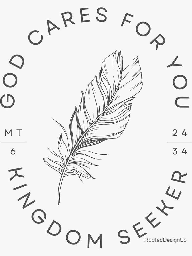 "Feather Kingdom Seeker GREY" Sticker for Sale by RootedDesignCo ...
