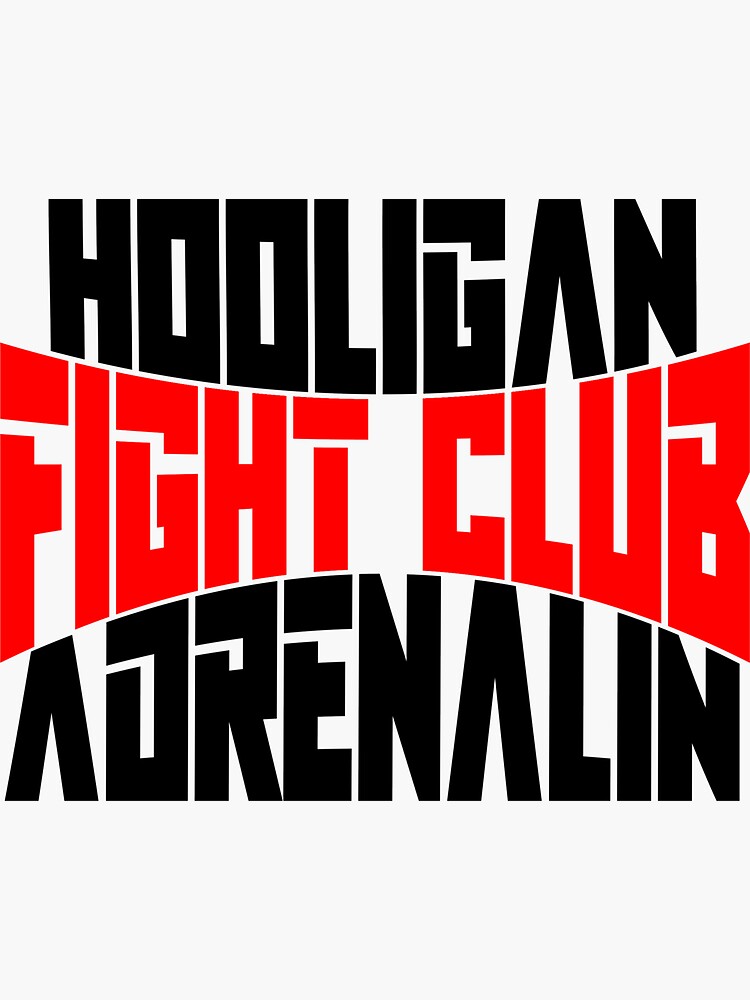"Hooligan Ultras Fight Club MMA fan block" Sticker for Sale by ...