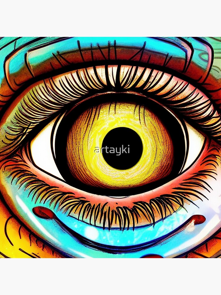 Terrified Eye - Frightened Scared Eye Premium Matte Vertical Poster ...