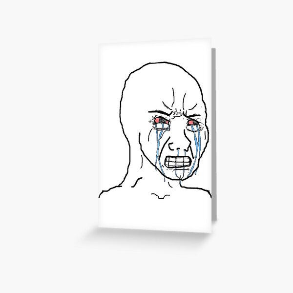 "Crying Wojak meme" Greeting Card for Sale by pascaraul | Redbubble