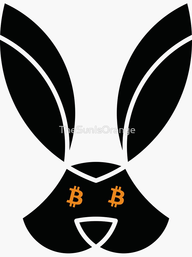 "Bitcoin Rabbit" Sticker for Sale by TheSunIsOrange | Redbubble