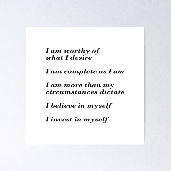 "Positive Affirmations - Self Worth sticker pack" Poster for Sale by ...