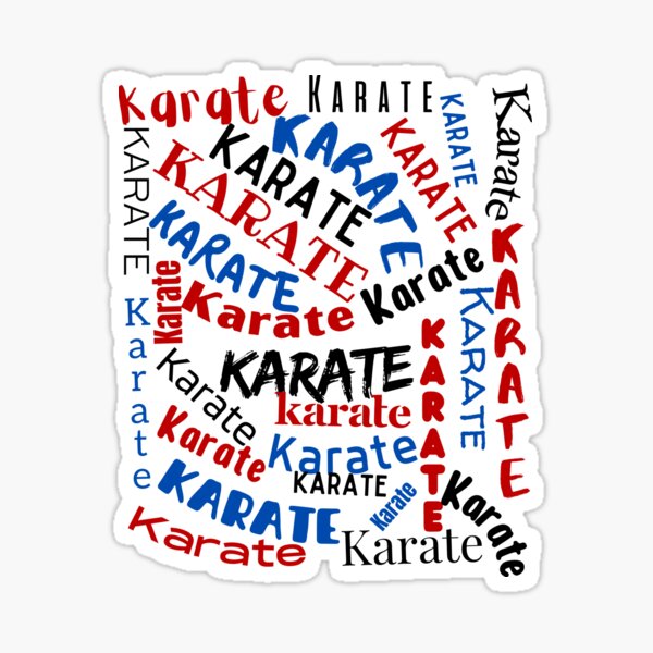 "Karate Karate Karate" Sticker for Sale by TheRoundHouse | Redbubble