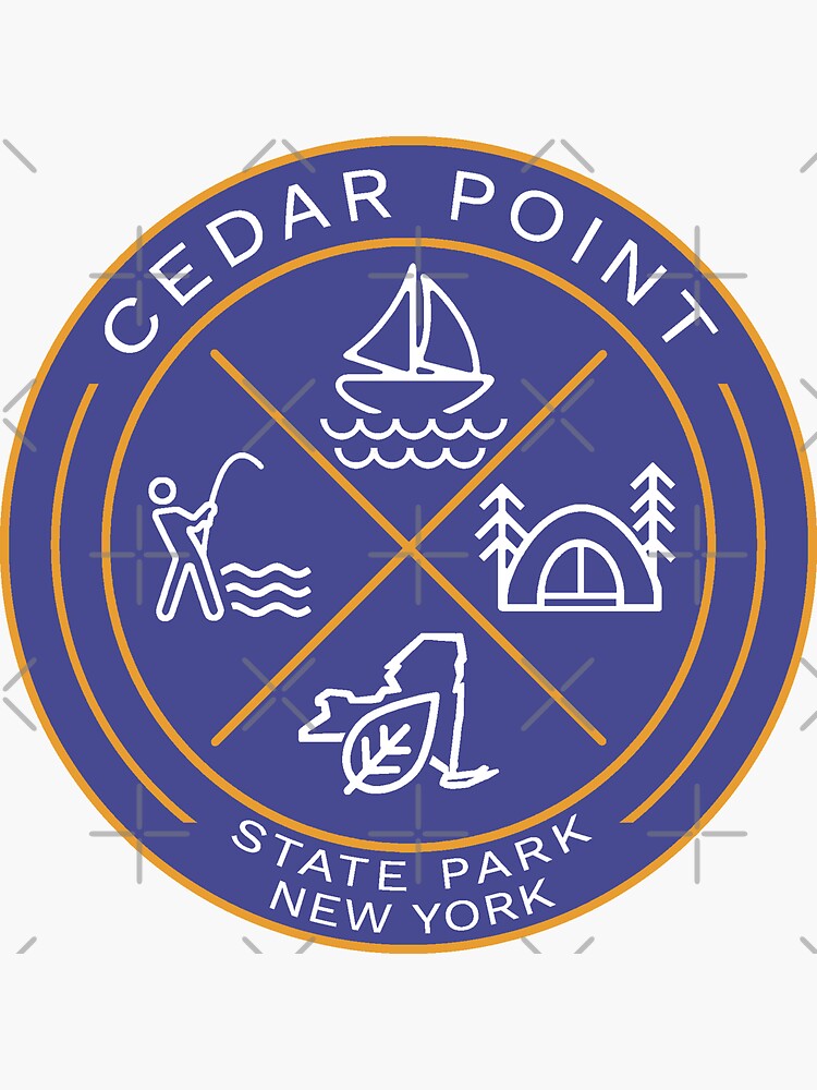 "Cedar Point State Park Heraldic Logo" Sticker for Sale by VanyaKar ...