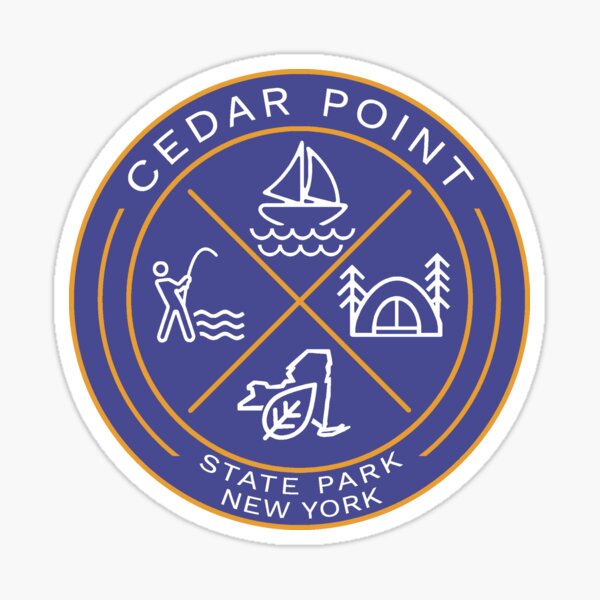 "Cedar Point State Park Heraldic Logo" Sticker for Sale by VanyaKar ...