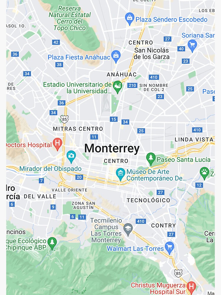 Cuaderno de espiral «Monterrey, México, cartografía del mapa» de ...