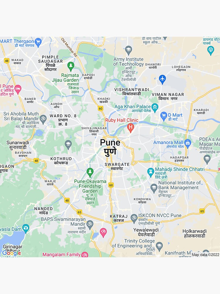 Póster «Pune, India, cartografía del mapa» de mapsofthisworld | Redbubble