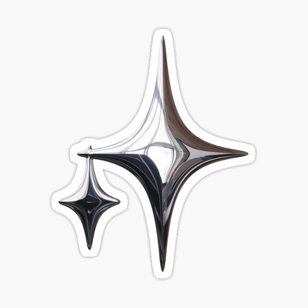 "chrome stars" Sticker for Sale by metallirakas | Redbubble