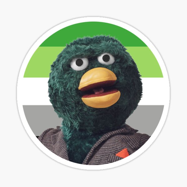 "aromantic duck guy dhmis" Sticker for Sale by mattreallycool | Redbubble