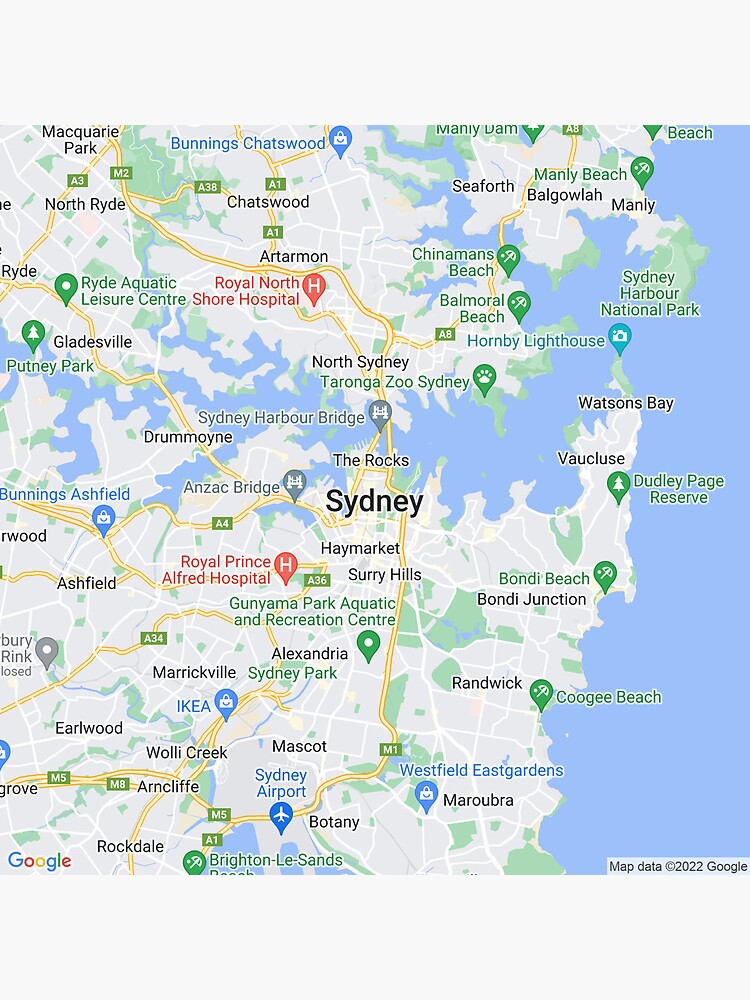 "Sydney, Australia, Map Carthography" Art Print for Sale by ...