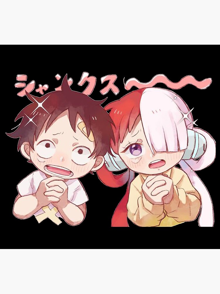 "Anime manga one piece-- chibi uta and luffy" Art Print for Sale by ...