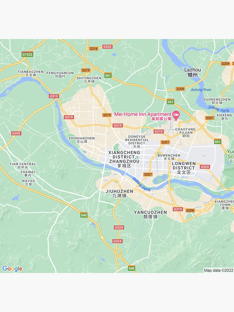 "Zhangzhou, China, Map Carthography" Sticker for Sale by ...