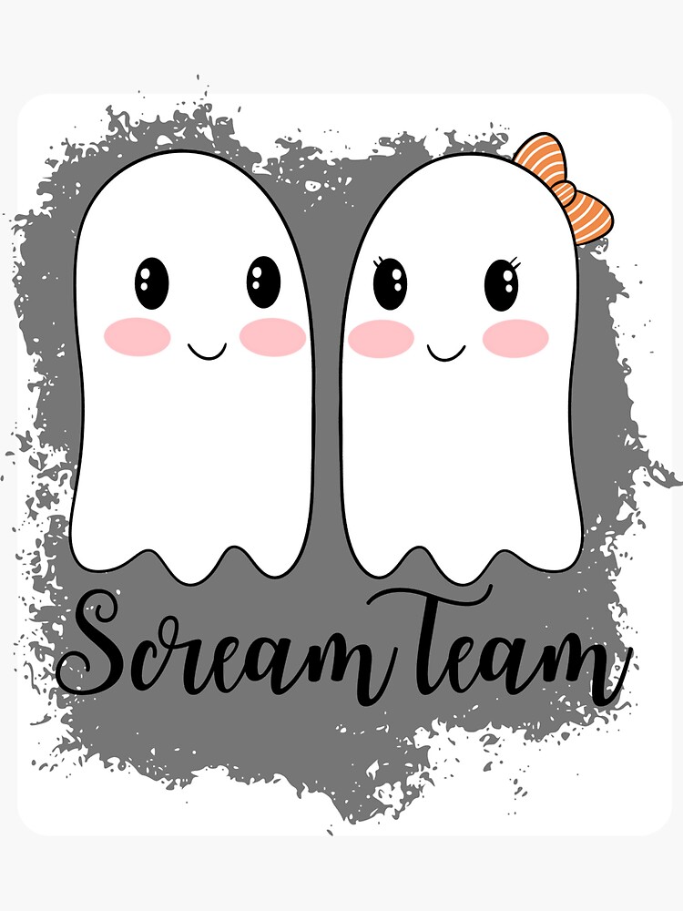 "Cute Ghost Friends Scream Team " Sticker for Sale by xolaurenwhiting ...