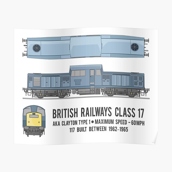 "British Railways Class 17 Clayton Type 1 Locomotive Diagram Gift ...
