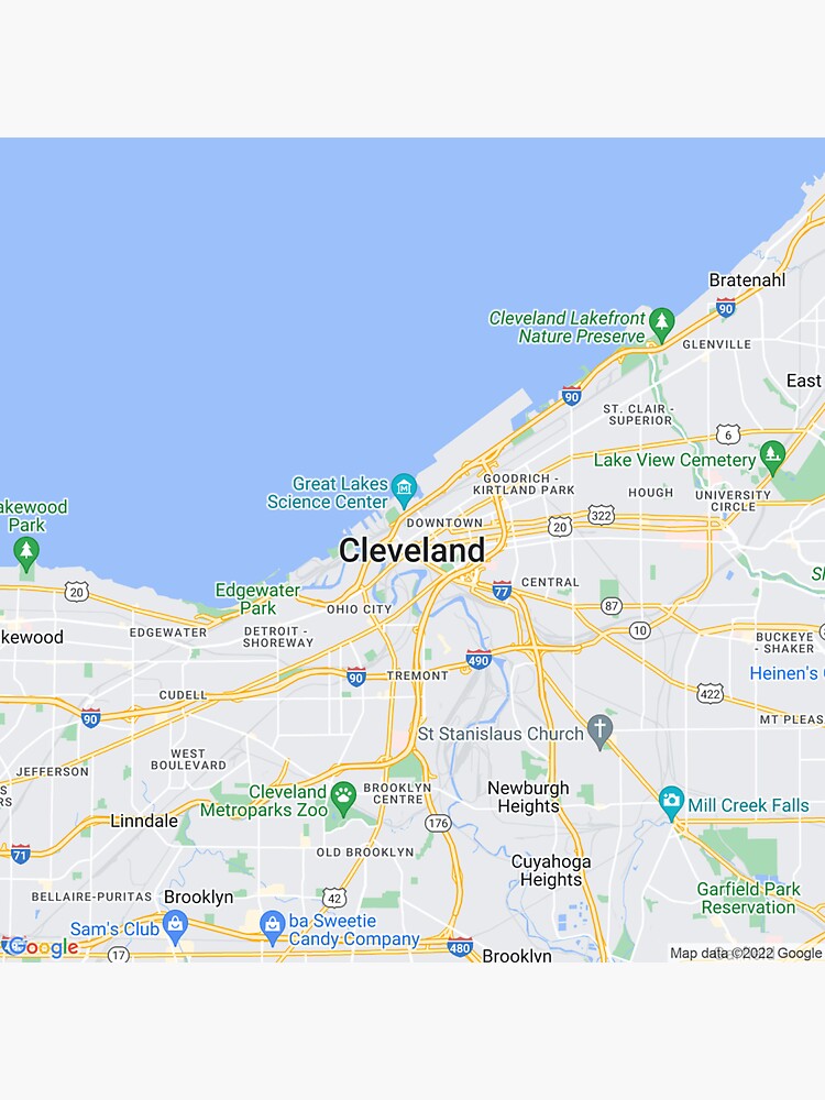 "Cleveland, United States, Map Carthography" Sticker for Sale by ...