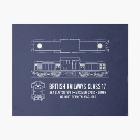 "British Railways Class 17 Clayton Type 1 Locomotive Blueprint Diagram ...
