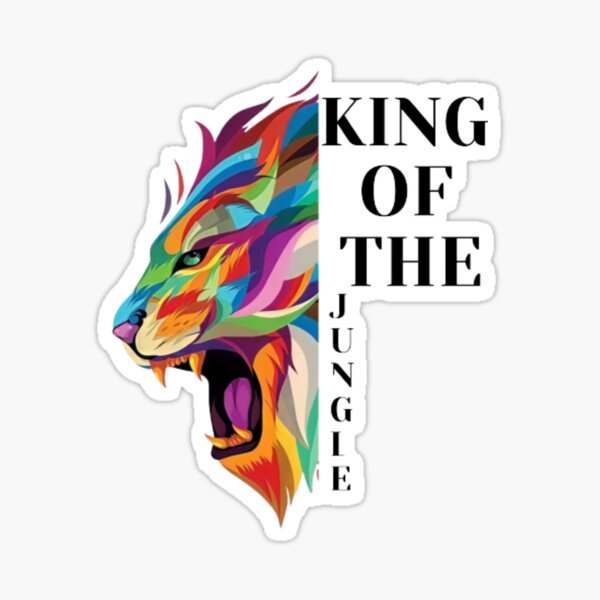"king of the jungle animal" Sticker for Sale by HAMIXSTORE | Redbubble