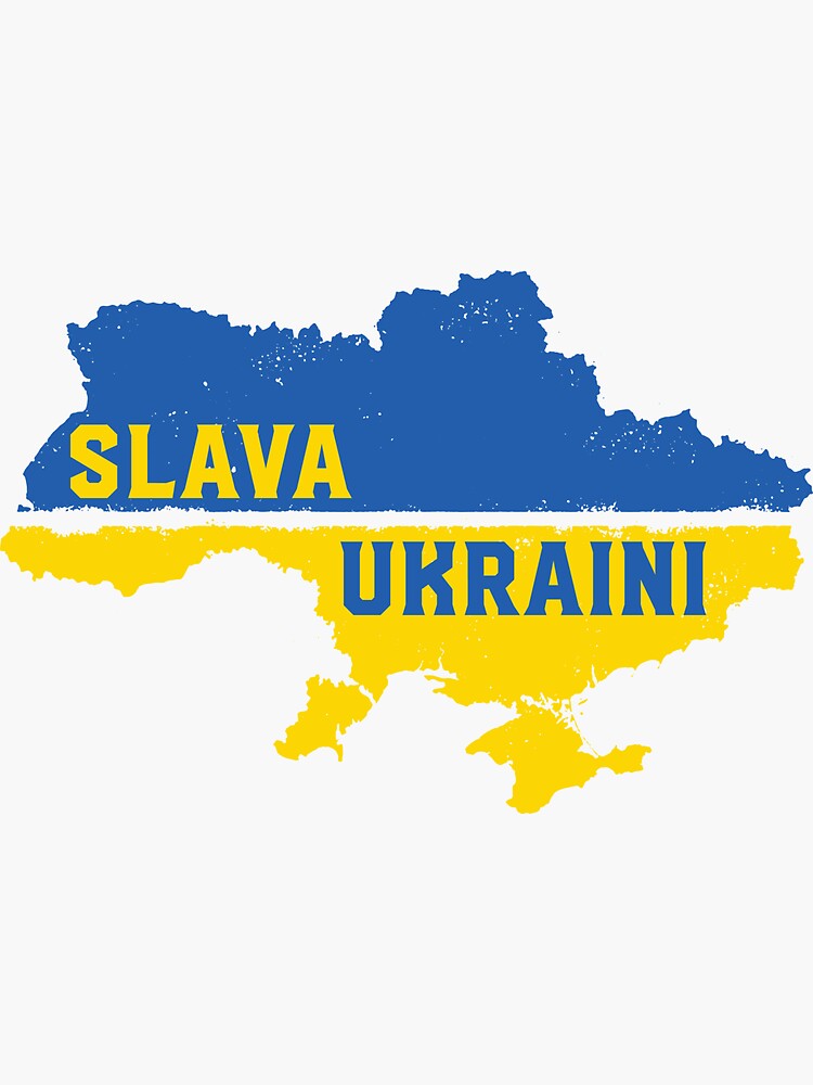 "Slava Ukraini - Glory to Ukraine" Sticker for Sale by HugTreesPetDogs ...