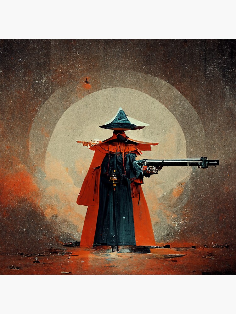 "Western Samurai " Sticker for Sale by goose-art | Redbubble