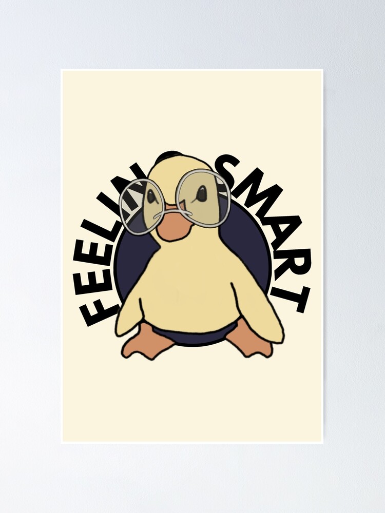 "Feeling Smart Duck - Kawaii Goose" Poster for Sale by MarinaGorban ...