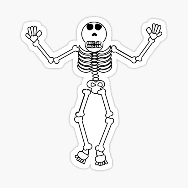 "Creepy Spooky Halloween skeleton" Sticker for Sale by Cool2022Shop ...