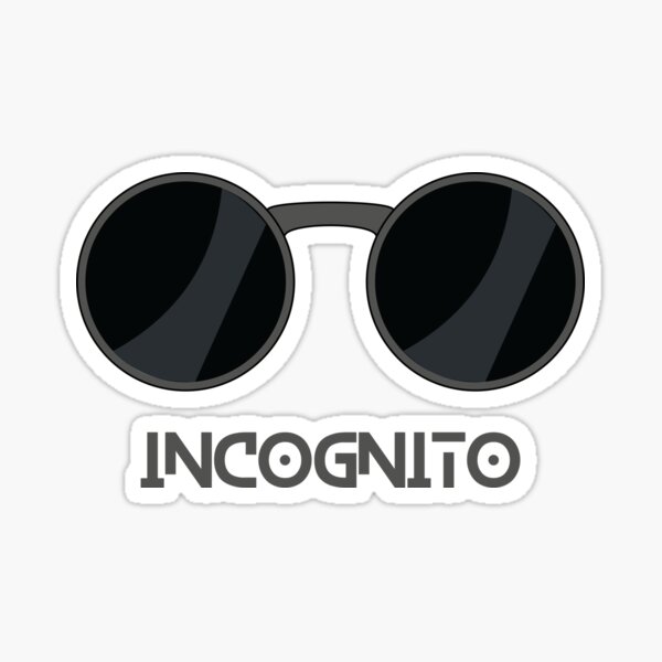 "incognito illustration " Sticker for Sale by thebadrandoms | Redbubble