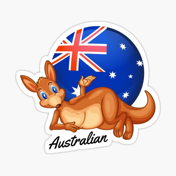 "Australian flag map " Sticker for Sale by CorneliusDesign | Redbubble