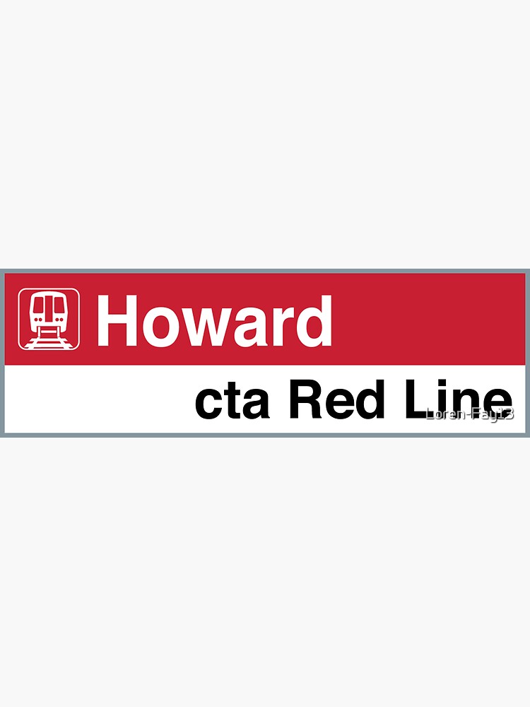 "CTA Red Line" Sticker for Sale by Loren-Fay13 | Redbubble