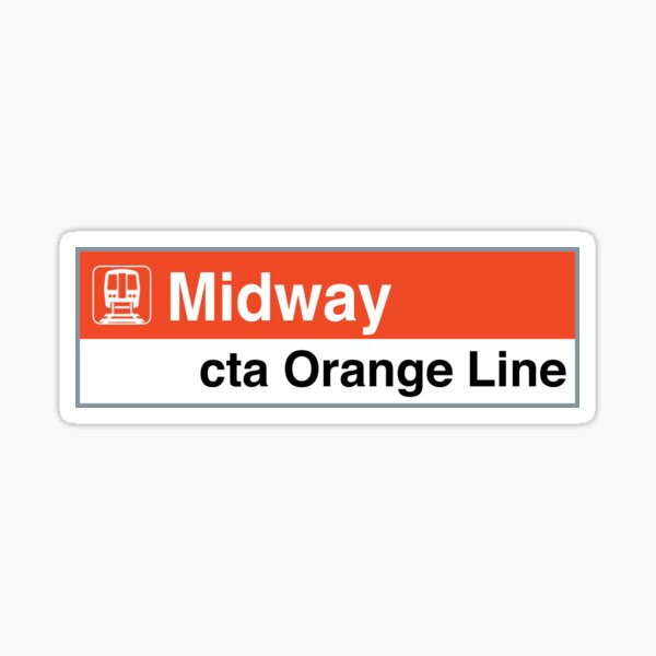 "CTA Orange Line" Sticker for Sale by Loren-Fay13 | Redbubble
