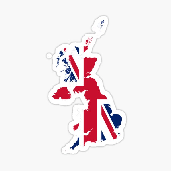 "Flag map of the United Kingdom" Sticker for Sale by mo91 | Redbubble