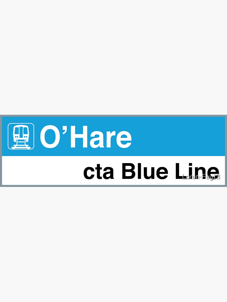 "CTA Blue Line" Sticker for Sale by Loren-Fay13 | Redbubble