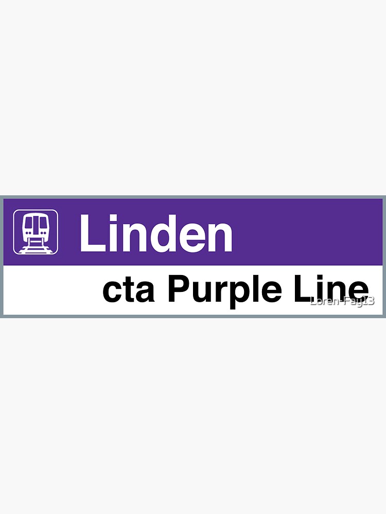 "CTA Purple Line" Sticker for Sale by Loren-Fay13 | Redbubble