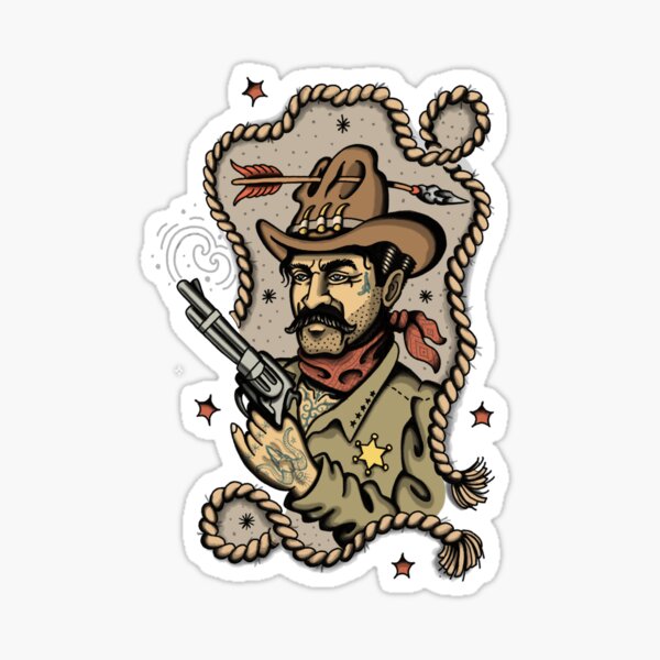 "cowboy joe" Sticker for Sale by iJakePop | Redbubble