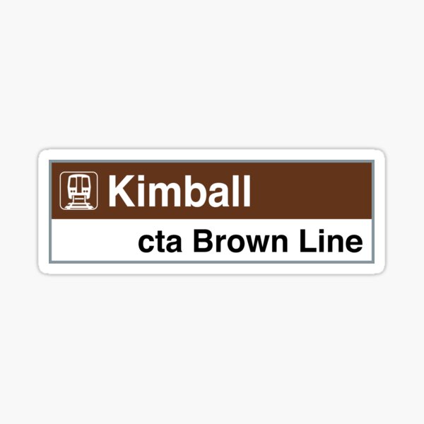 "CTA Brown Line" Sticker for Sale by Loren-Fay13 | Redbubble