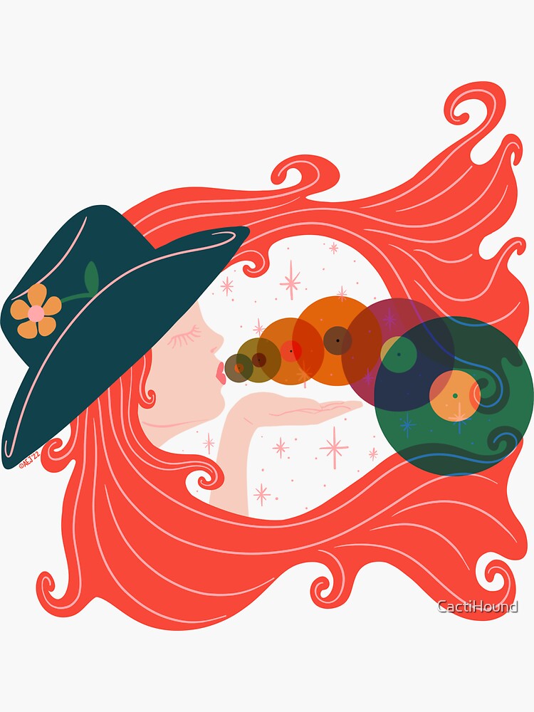 "Country Record Goddess no background" Sticker for Sale by CactiHound ...
