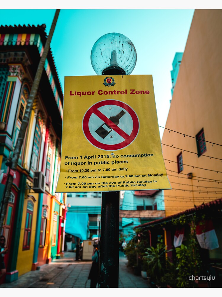 "Liquor Control Zone" Sticker for Sale by chartsyiu | Redbubble