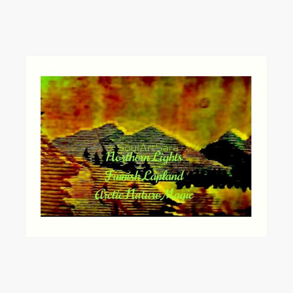 "Northern Lights, Arctic Nature Magic, Finnish Lapland" Art Print for ...