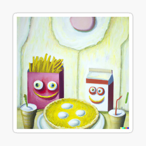 "Happy Happy Meal" Sticker for Sale by posteddesigns | Redbubble