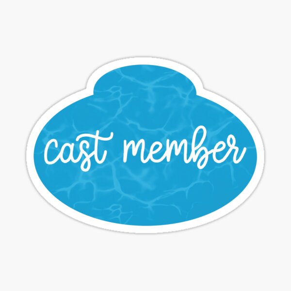 "Water Cast Member Name Tag" Sticker for Sale by abbiequail | Redbubble