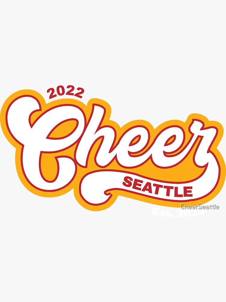 "Cheer Seattle - 70s Styling" Sticker for Sale by CheerSeattle | Redbubble