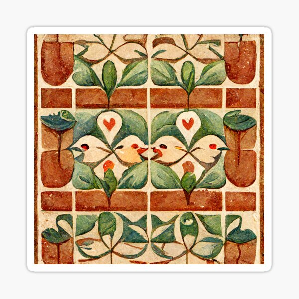 "Nice Vines Tiles" Sticker for Sale by Myriam-Iart | Redbubble