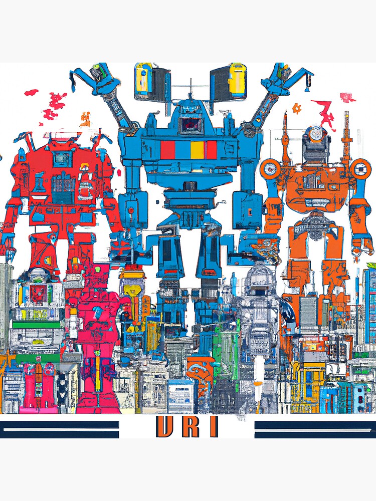 "Invasions of the Robots Overlord" Sticker for Sale by VisionaryRobots ...