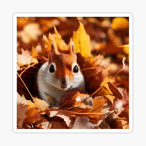 "Curious squirrels" Sticker for Sale by MAV-Arts | Redbubble