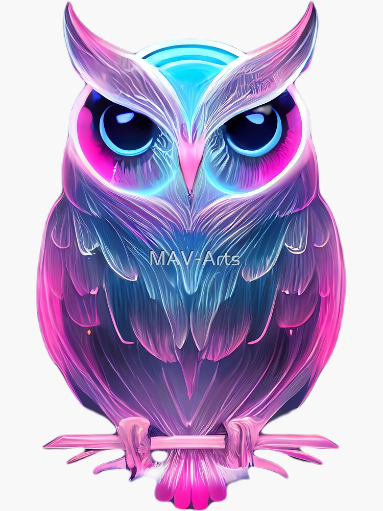 "Astral Owl" Sticker for Sale by MAV-Arts | Redbubble
