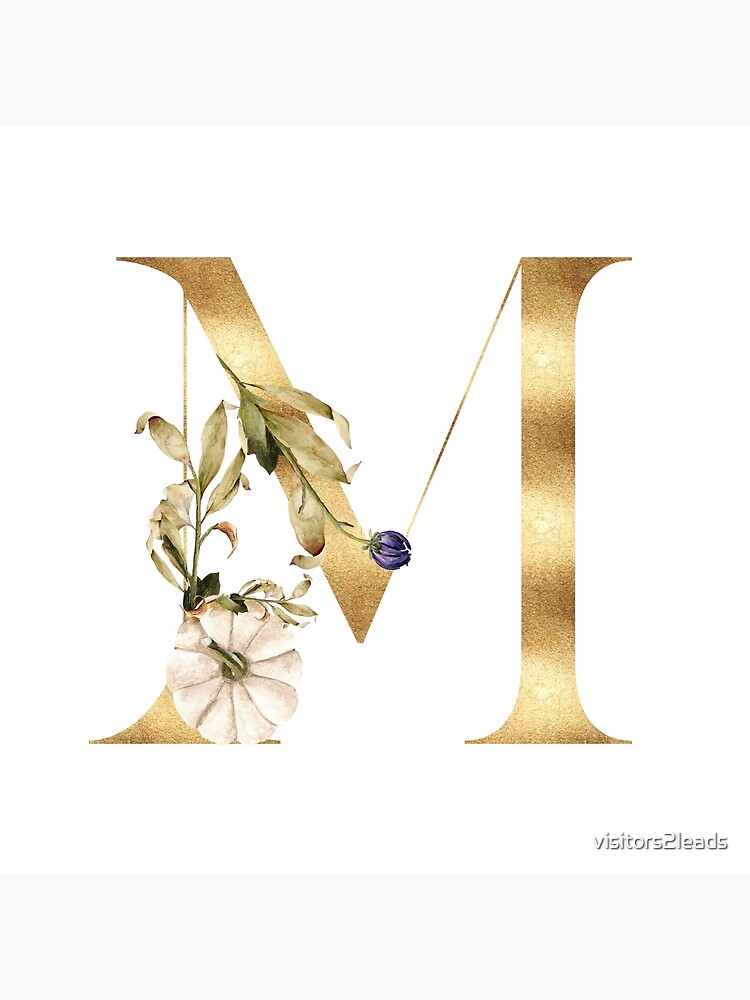 "Gold Autumn Theme Letter M" Poster for Sale by visitors2leads | Redbubble